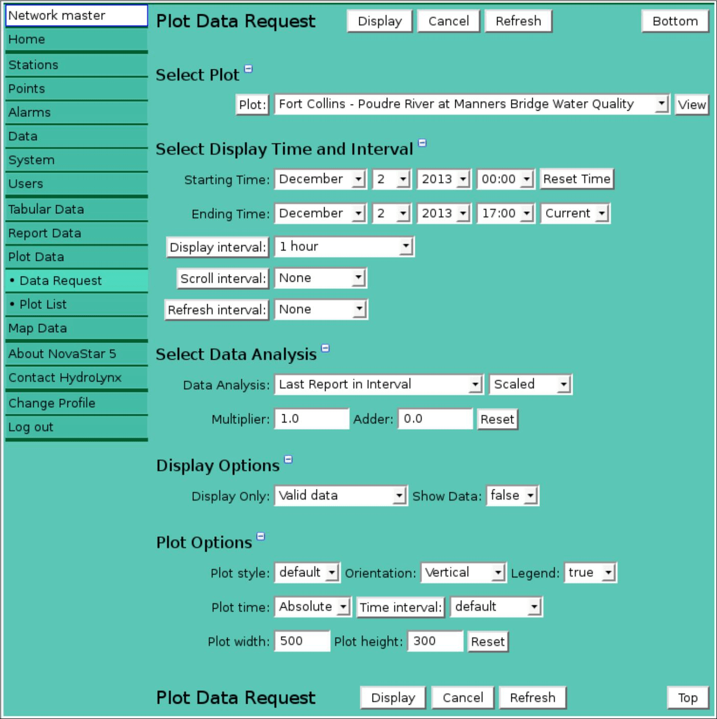 Plot Data - NovaStar 5 / Administrator